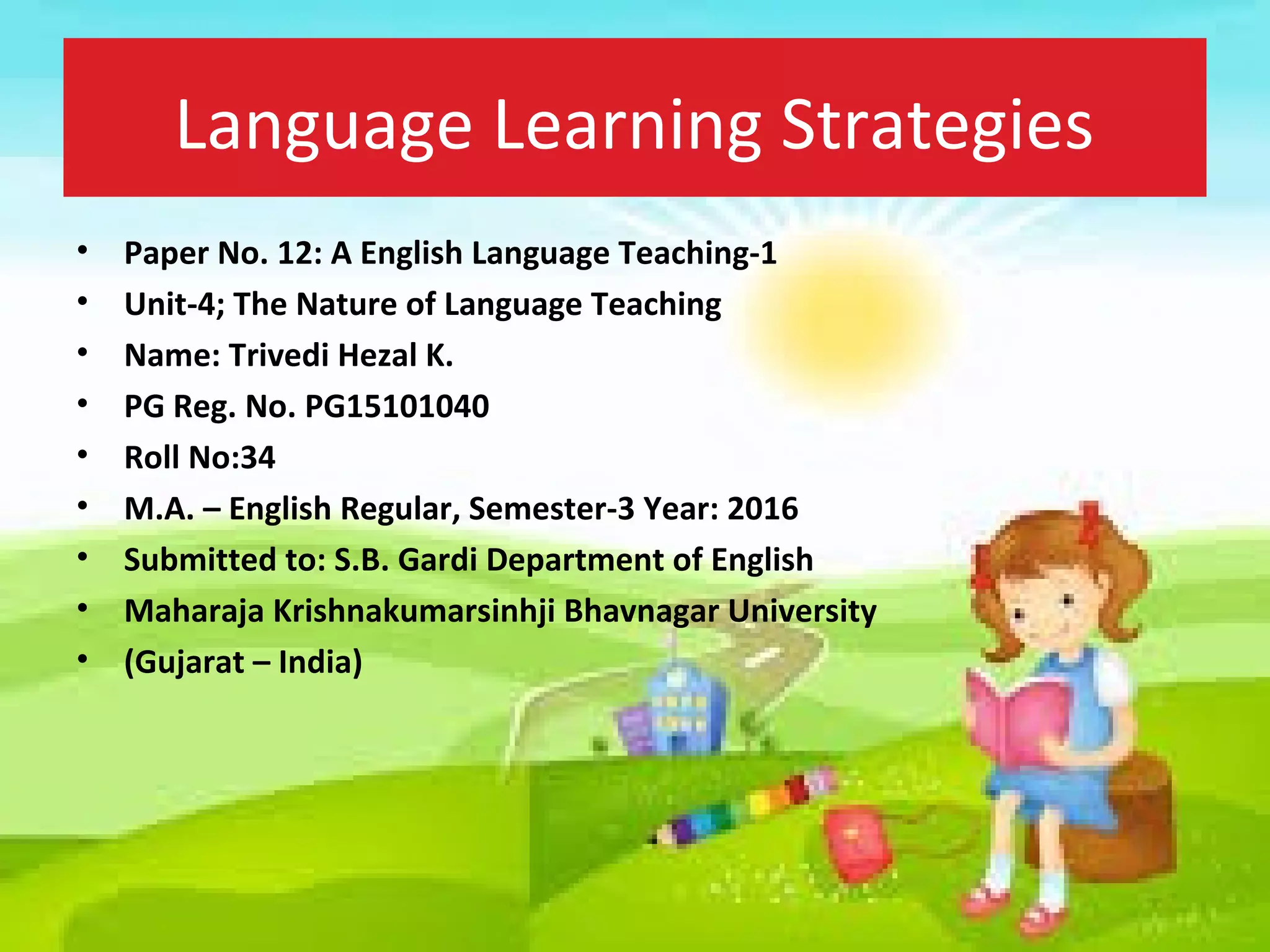 Language Learning Strategies | PPT