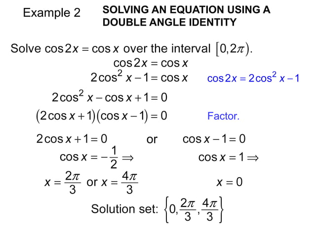 trigonometric equations involving half angles and multiple angles | PPTX
