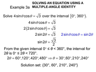 trigonometric equations involving half angles and multiple angles | PPTX