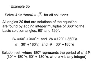 trigonometric equations involving half angles and multiple angles | PPTX