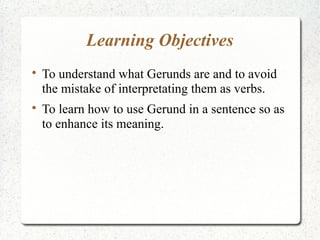 LL Lower Pri D - Gerunds | PPT