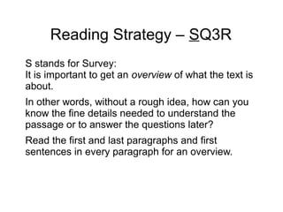 LL Upper Pri A - Intro to Reading Compre Strategy | PPT