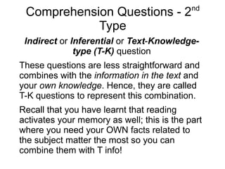 LL Upper Pri C - Compre Question Types | ODP