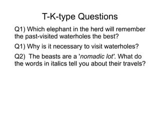 LL Upper Pri C - Compre Question Types | ODP