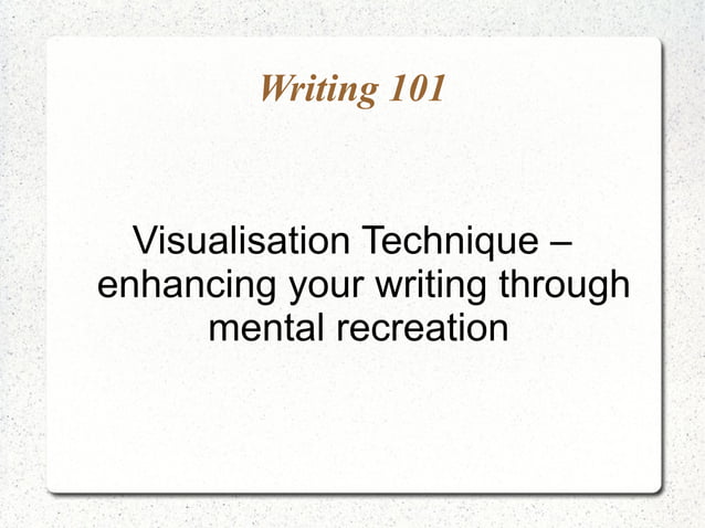 LL Upper Pri C - Visualisation Writing | PPT