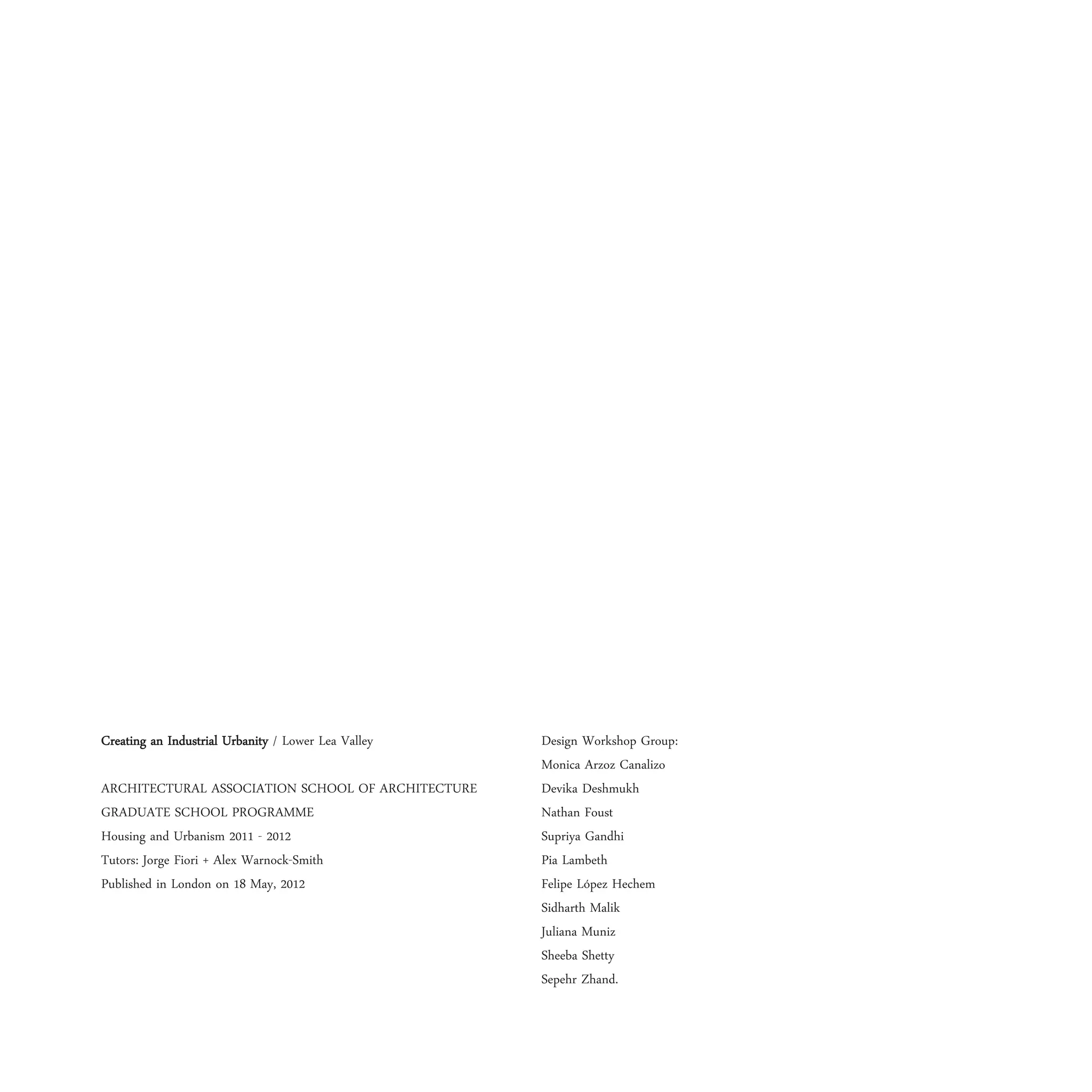 Lower Lea Valley _ Architectural Association 2012 | PDF