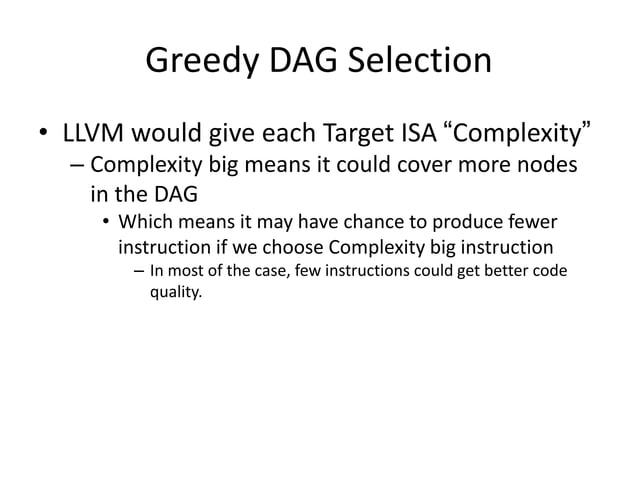 LLVM Instruction Selection | PPTX