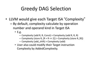 LLVM Instruction Selection | PPTX