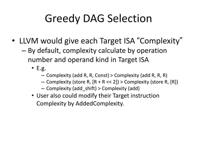 Llvm Instruction Selection Ppt