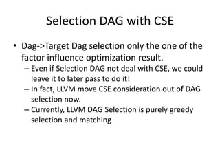 LLVM Instruction Selection | PPTX