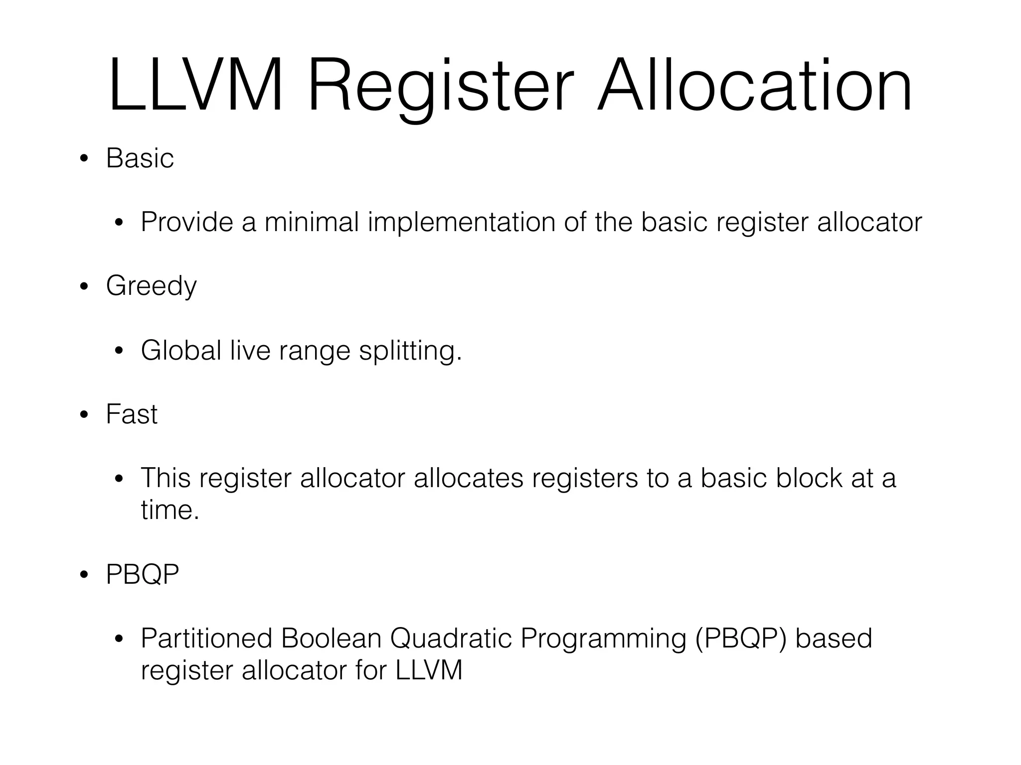 LLVM Register Allocation (2nd Version) | PDF