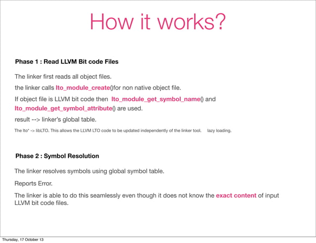 An Overview of LLVM Link Time Optimization | PDF