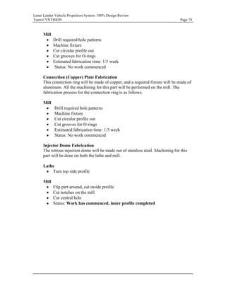 Llv Propulsion System 100 Pct Design Report | PDF