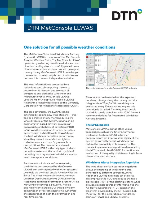 MetConsole Low-Level Windshear Alerting System (LLWAS) | PDF | Aviation ...