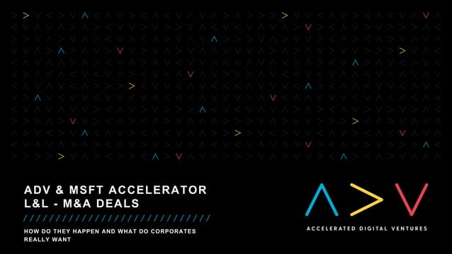 Lunch and Learn talk at MSFT Accelerator - M&A How Do Corporate | PPT