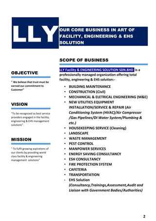 LLY FACILITY & ENGINEERING SOLUTION COMPANY PROFILE 2018 | PDF