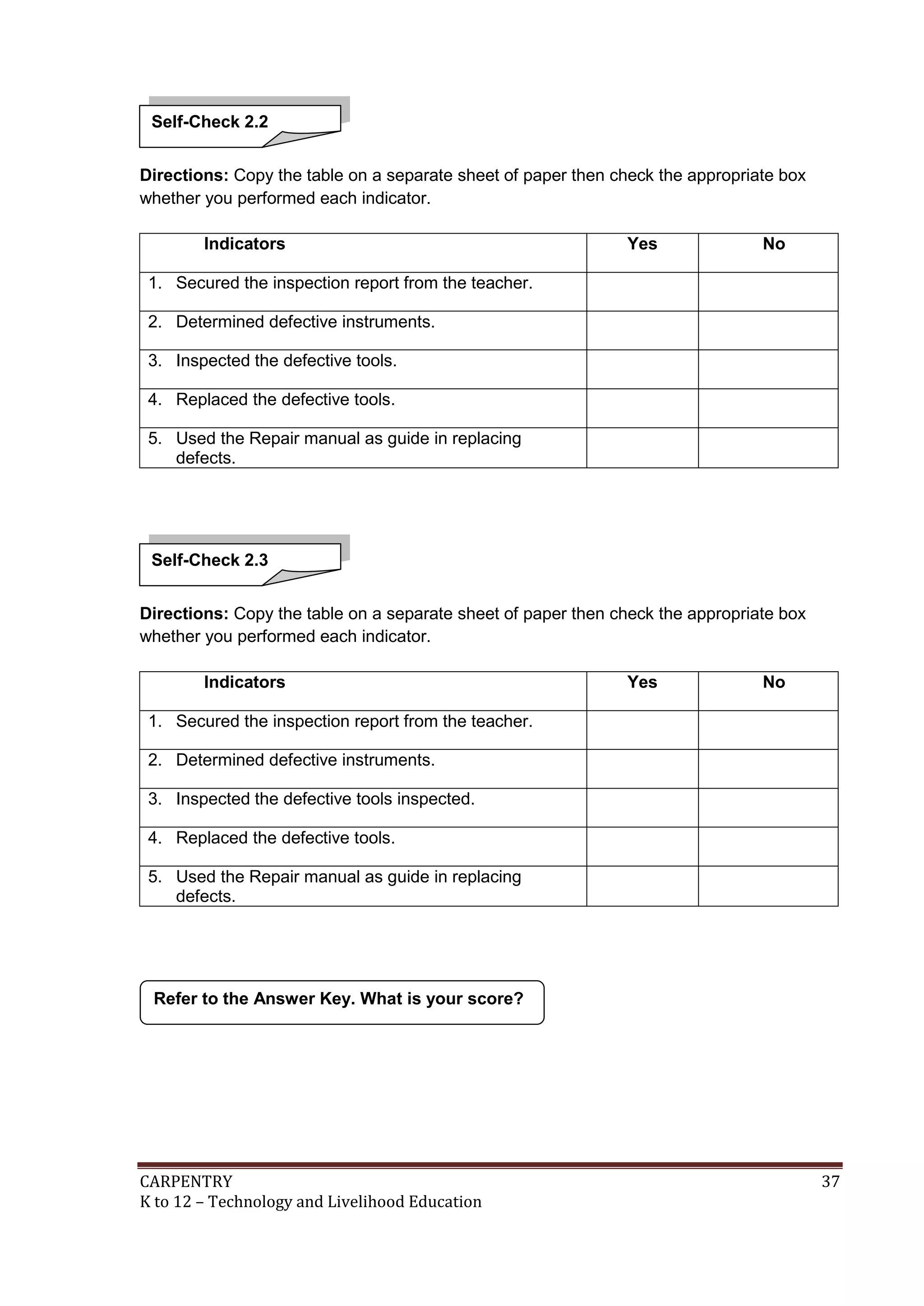 Carpentry Learning Module Grade 7 and Grade 8 Explanatory Course | PDF