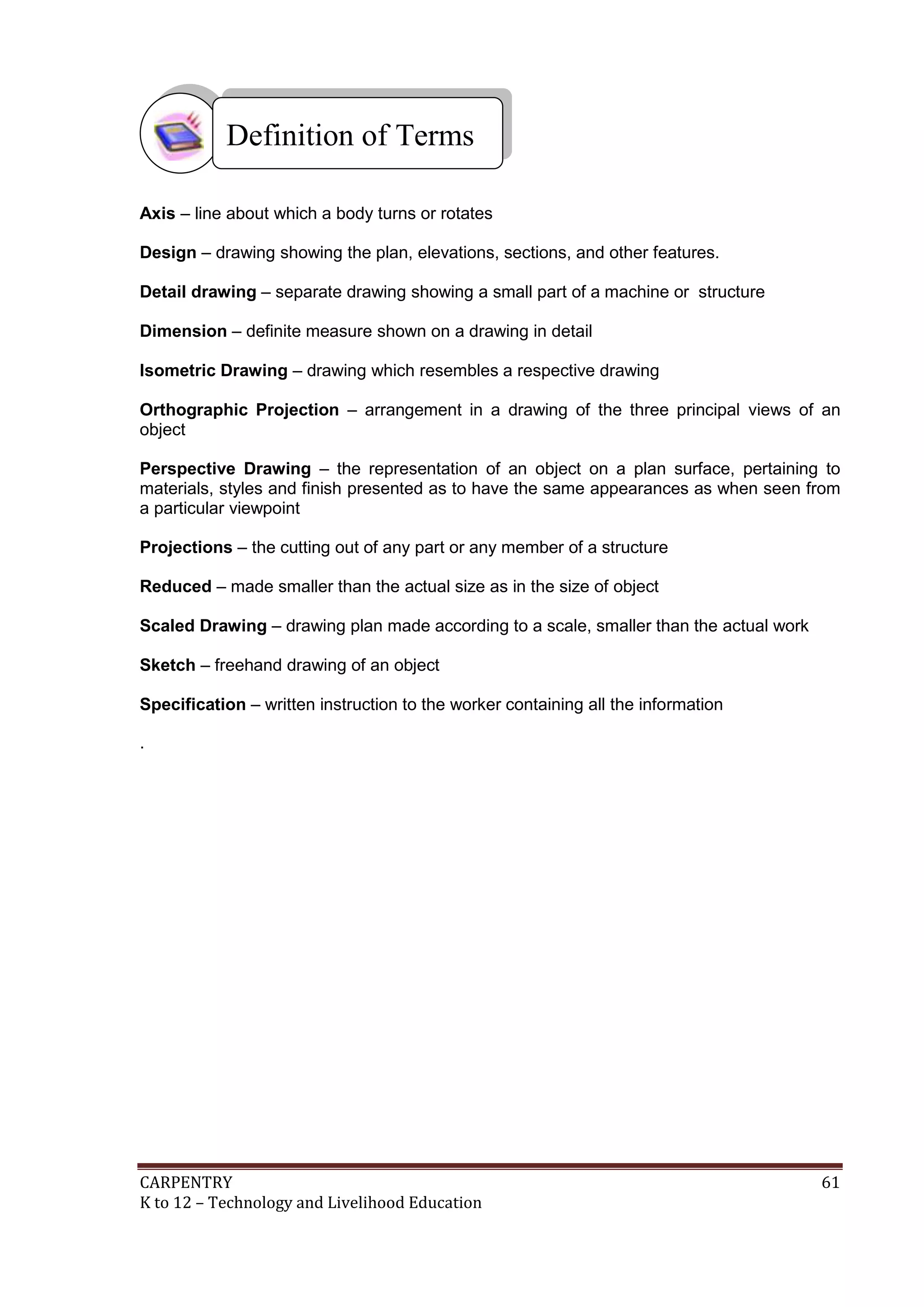 Carpentry Learning Module Grade 7 and Grade 8 Explanatory Course | PDF