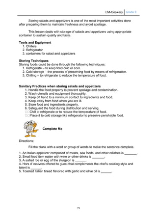LM Cookery G9 | PDF
