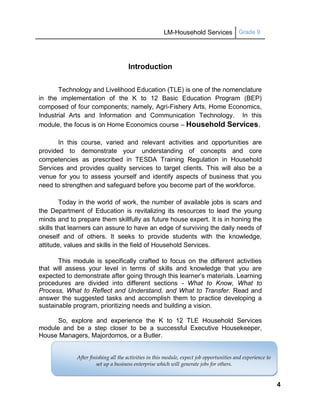 Lm household services-grade_9_1st and 2nd quarter | PDF