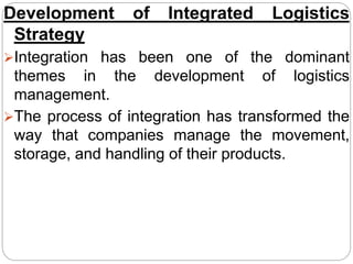 Logistics Management, UNIT-1, BBA III Year Notes, Osmania University | PPT