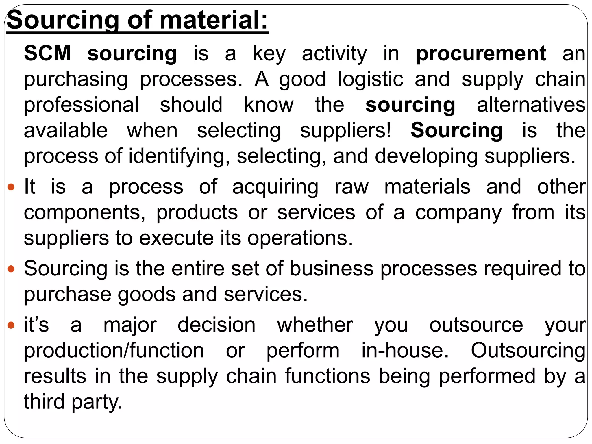 Logistics Management, BBA III Year Notes, Osmania University | PPT