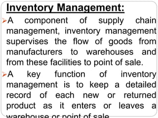 Logistics Management, BBA III Year Notes, Osmania University | PPT