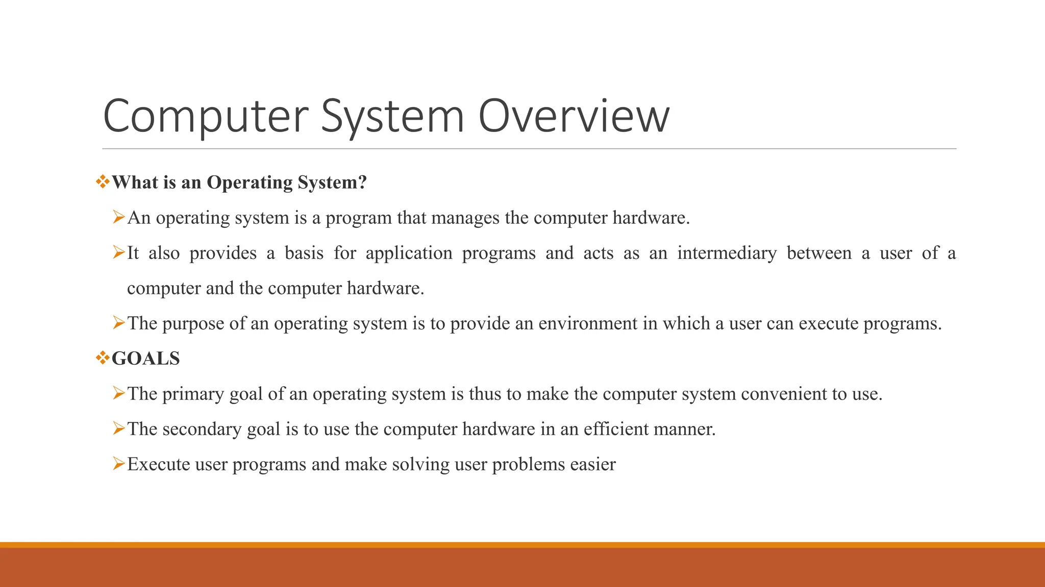 LM1 - Computer System Overview, system calls | PPT