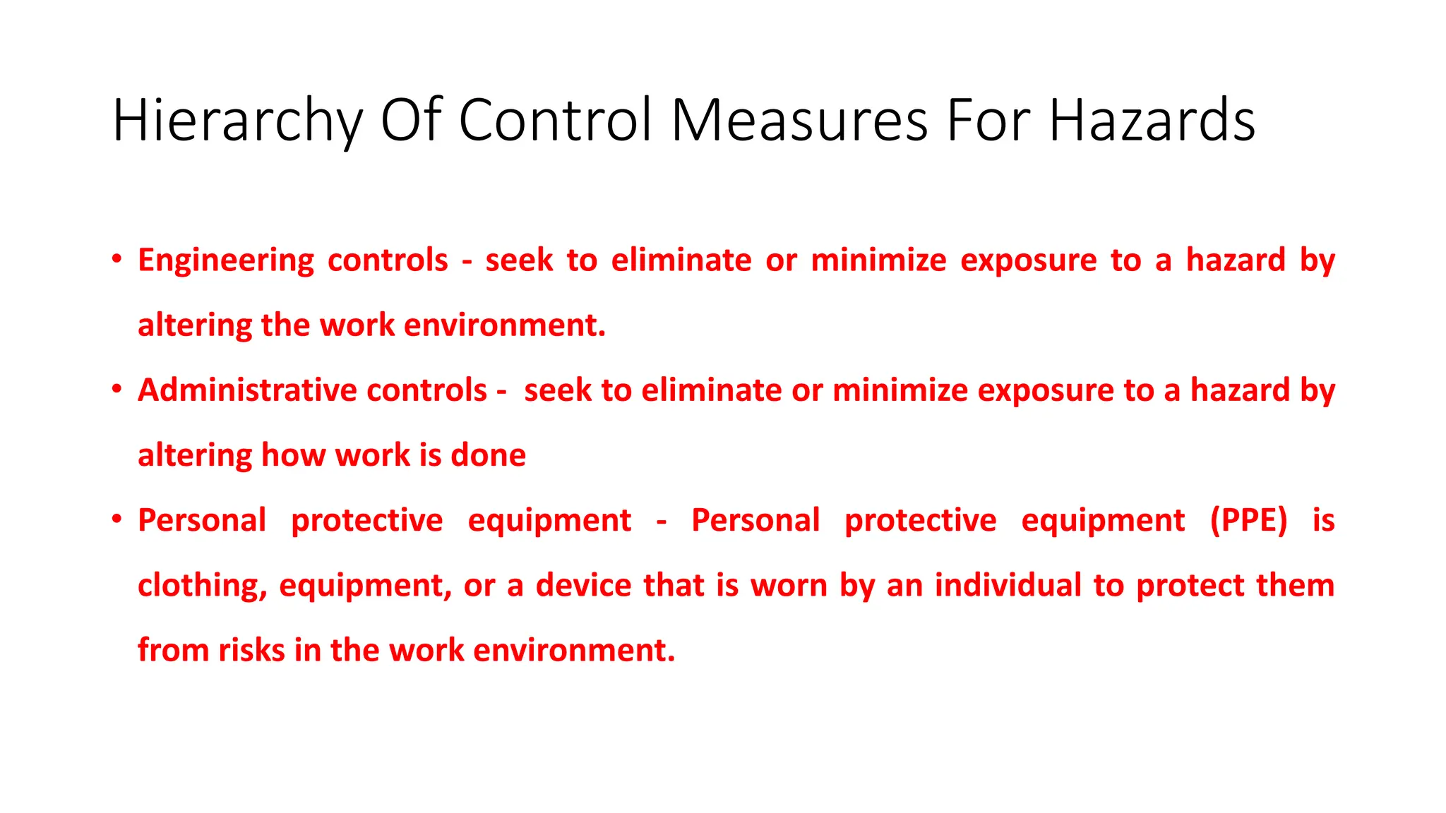 Safety Terminologies, measures, hazards and risks | PPTX