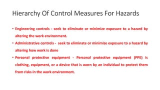 Safety Terminologies, measures, hazards and risks | PPT