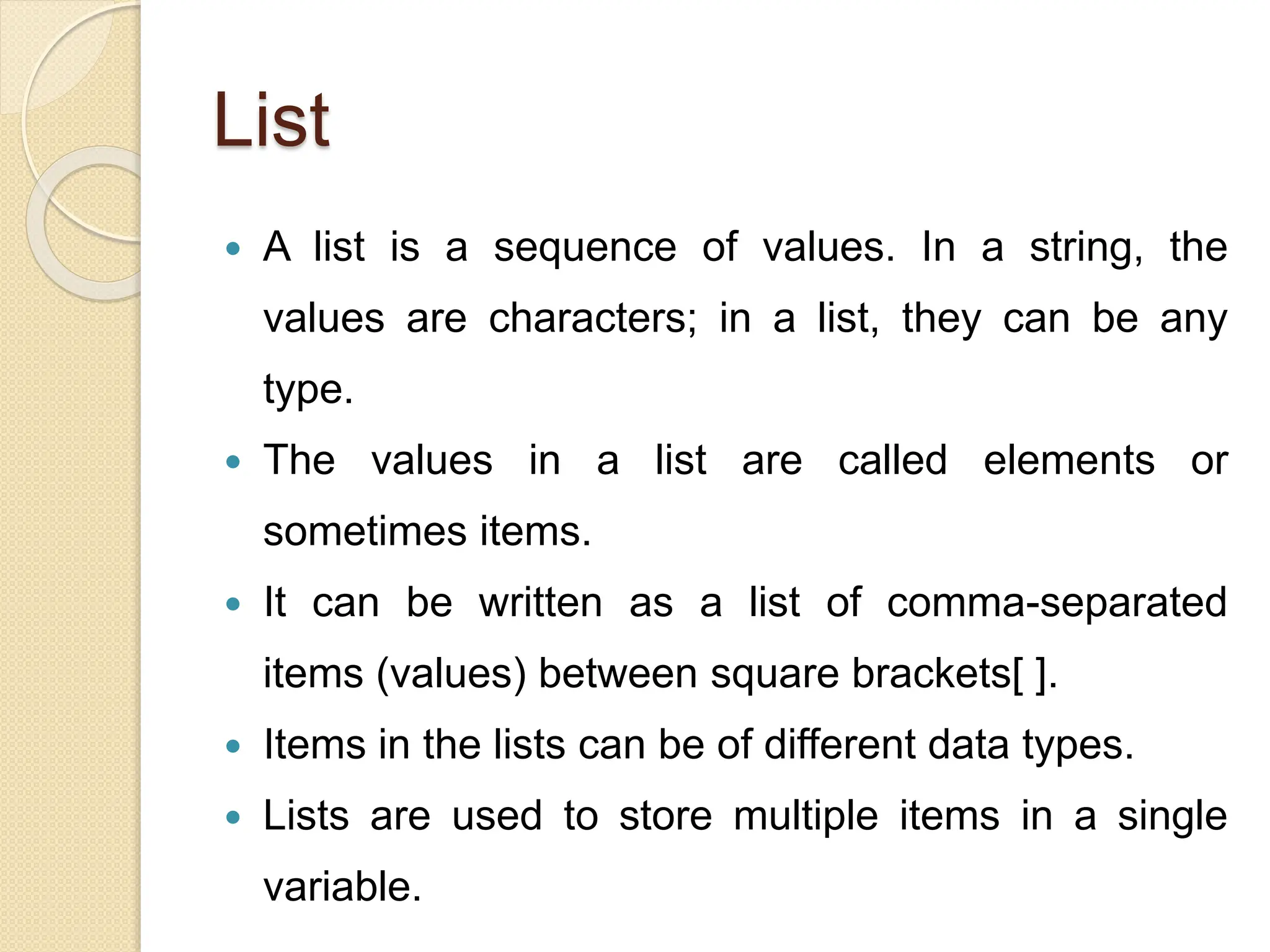 LM 28 - List (Operations, Slice, Methods).pptx