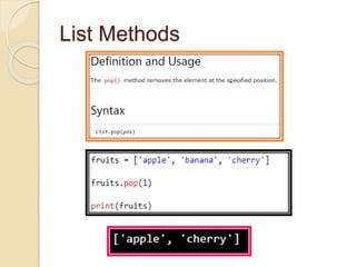 LM 28 - List (Operations, Slice, Methods).pptx
