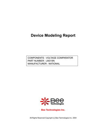 SPICE MODEL of LM319N in SPICE PARK | PDF