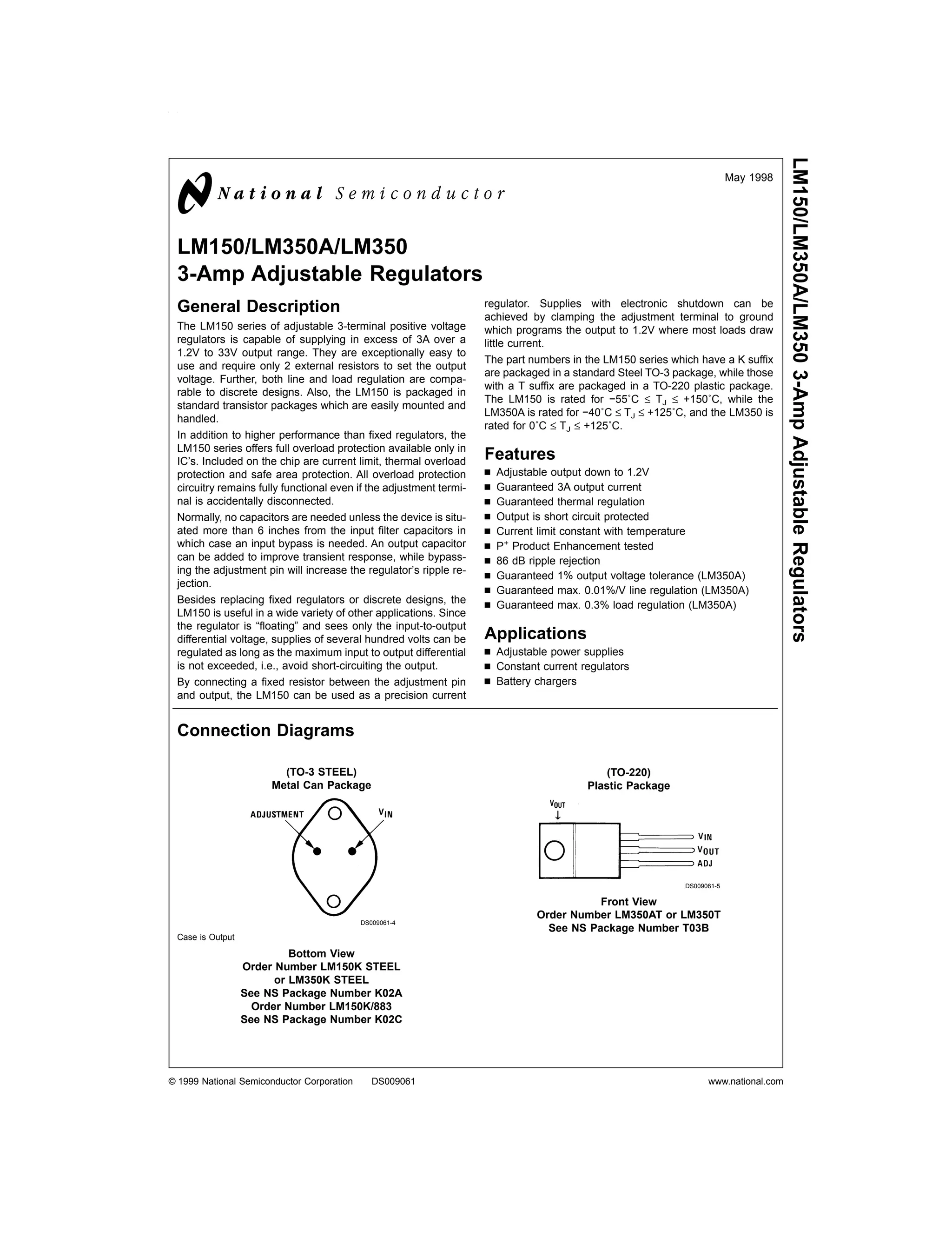 Motorola dataseet Lm350 | PDF