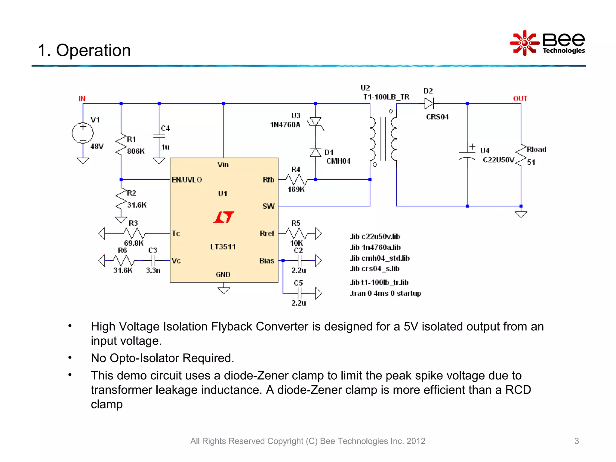 High Voltage Isolation Flyback Converter using LTspice | PPT
