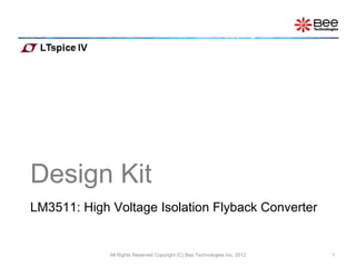 High Voltage Isolation Flyback Converter using LTspice | PPT