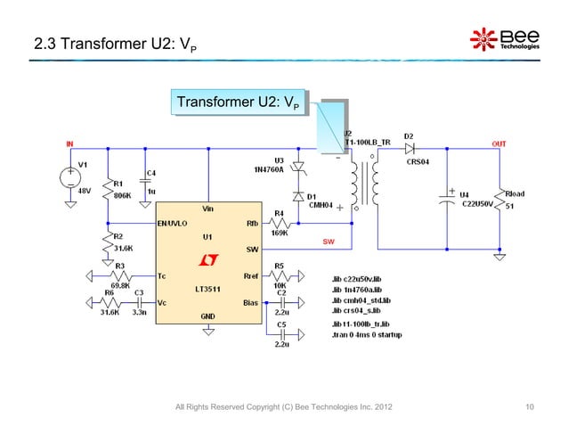 High Voltage Isolation Flyback Converter using LTspice | PPT