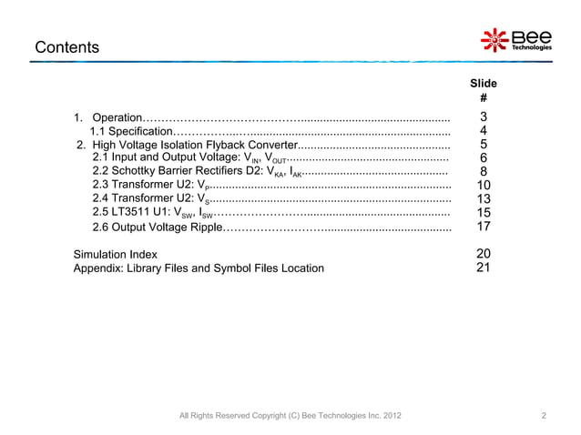 High Voltage Isolation Flyback Converter using LTspice | PPT