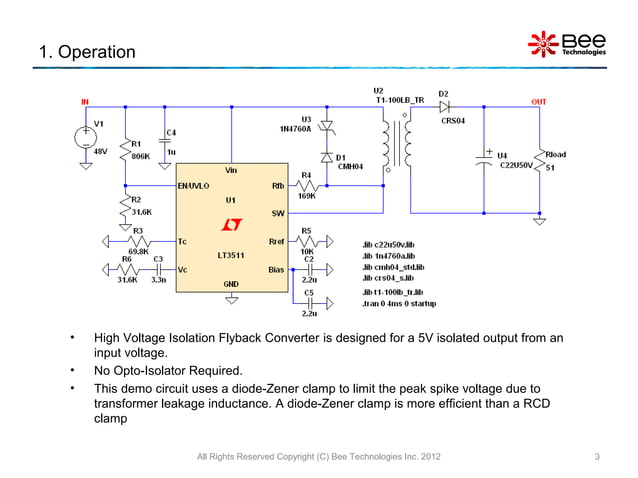 High Voltage Isolation Flyback Converter using LTspice | PPT