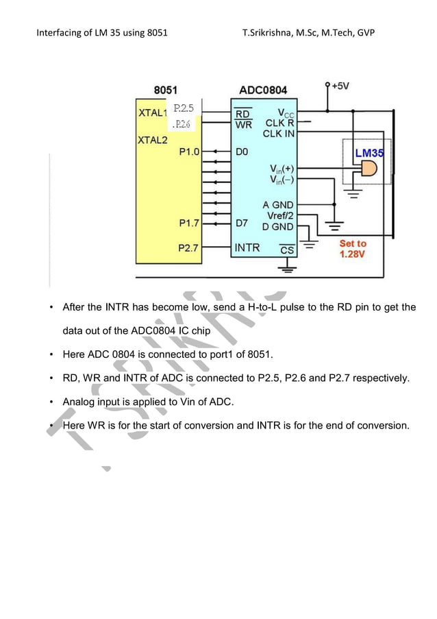 interfacing of temperature sensor LM 35 with 8051.pdf | Science