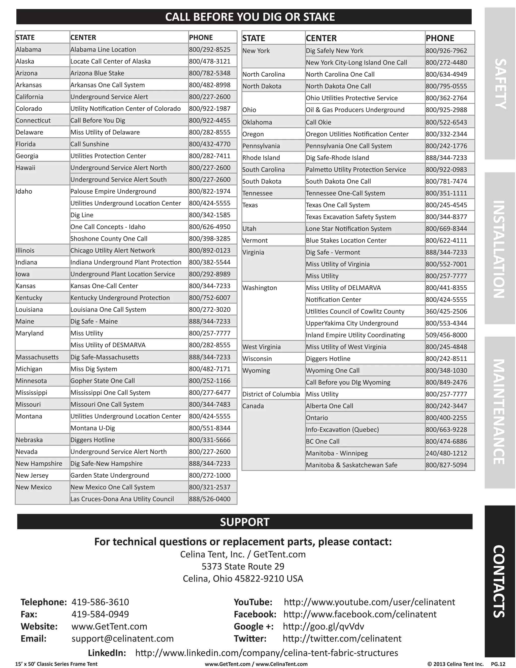 15 x 50 Frame Tent Installation Instructions | PDF