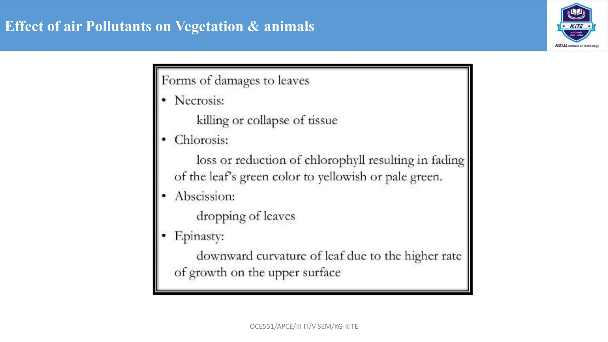 LM5 - Effect of air Pollutants on Vegetation & animals.pptx