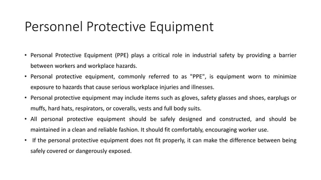 Personnel Protective Equipment along with measures | PPT