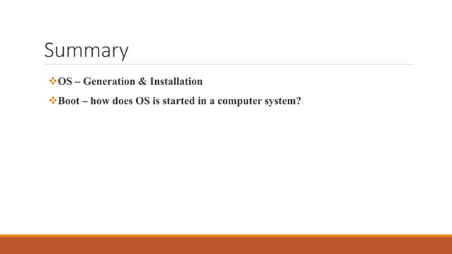 LM7 - OS Generation & System Boot functionalities | PPT