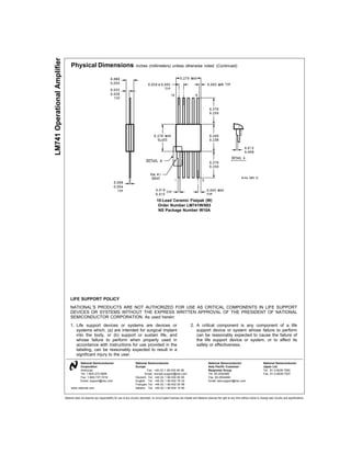 LM741 DATA SHEET | PDF