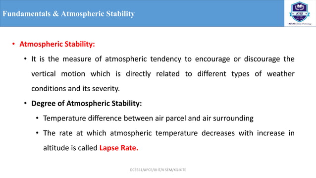 LM9 - Fundamentals, Atmospheric stability.pptx