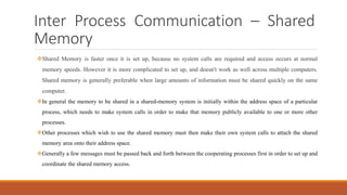 LM9 - OPERATIONS, SCHEDULING, Inter process xommuncation | PPT