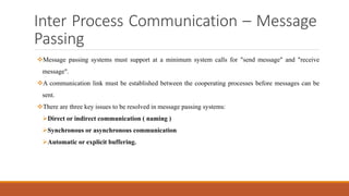 LM9 - OPERATIONS, SCHEDULING, Inter process xommuncation | PPT
