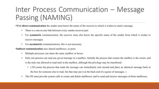 LM9 - OPERATIONS, SCHEDULING, Inter process xommuncation | PPT