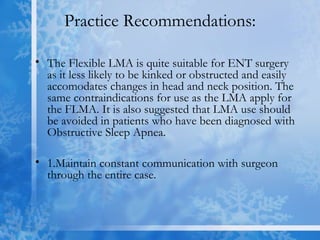 Lma in ent surgeries | PPT